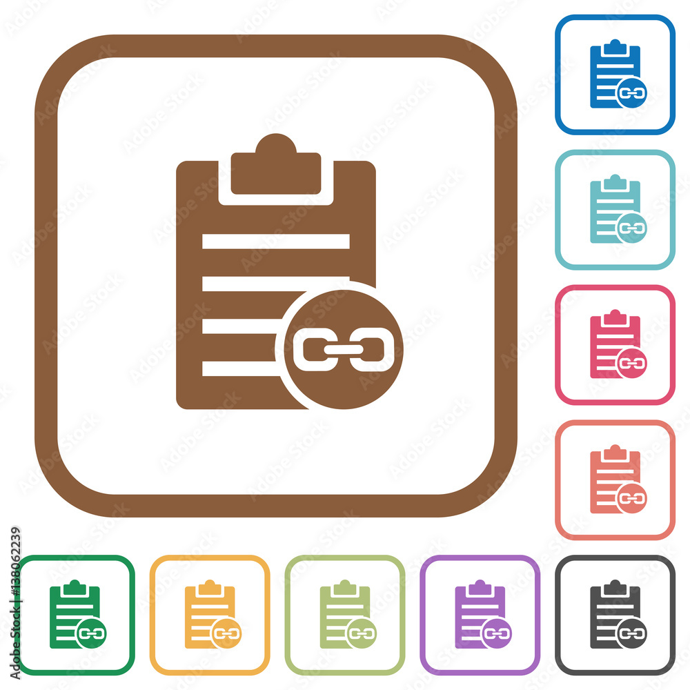 Note attachment simple icons Stock Vector | Adobe Stock