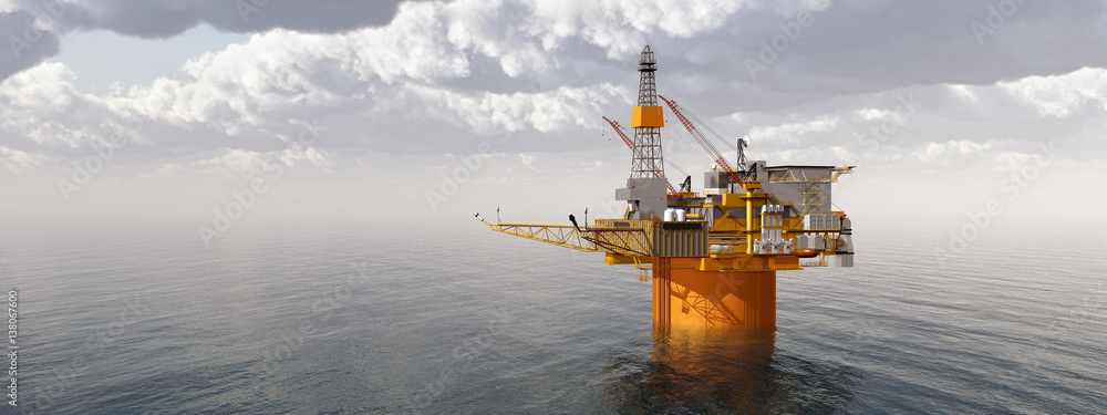 Bohrplattform Stock-Illustration | Adobe Stock