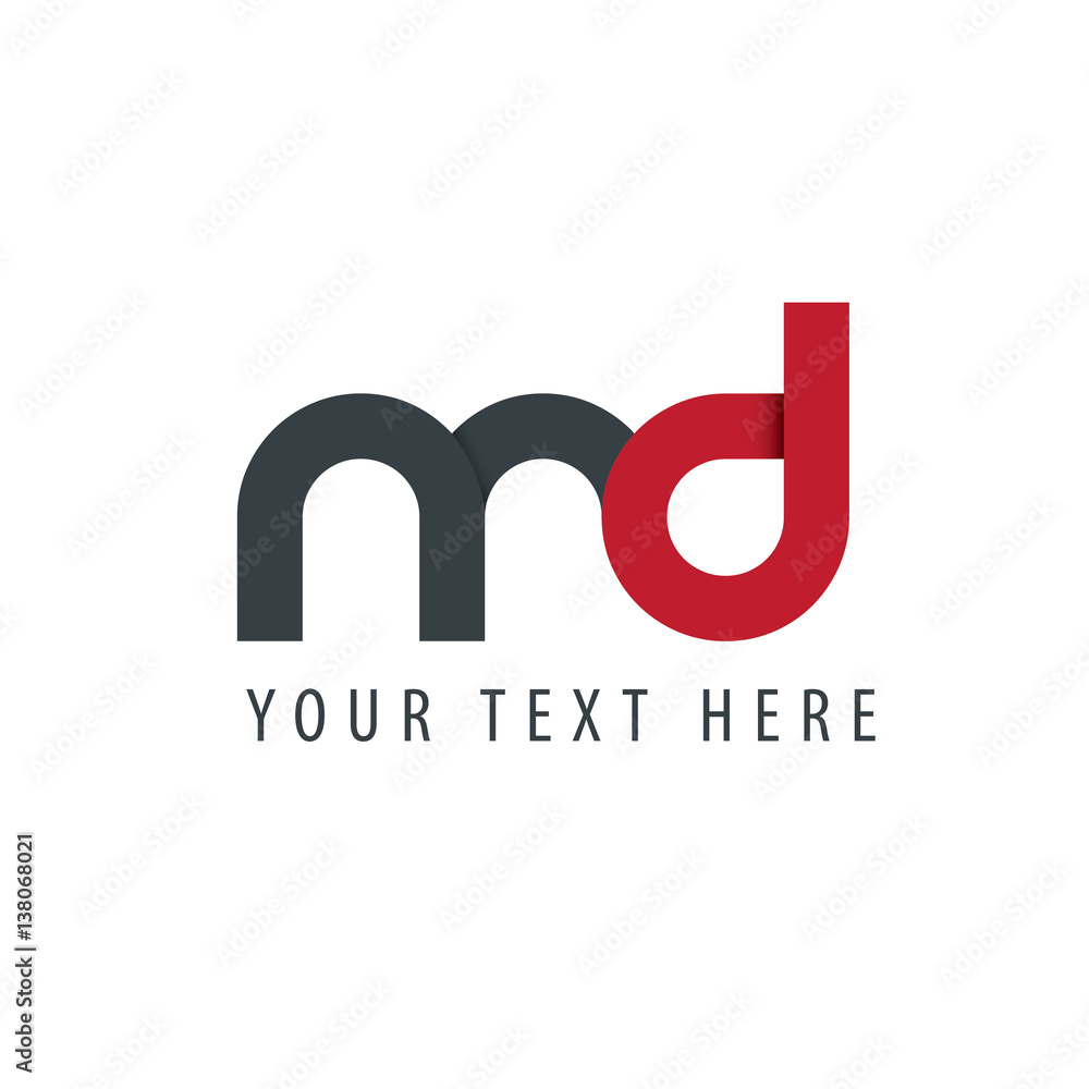Initial Letter MD Rounded Lowercase Logo Stock Vector | Adobe Stock