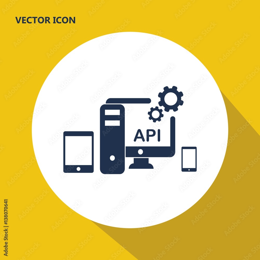 API, application programming interface vector icon Stock Vector | Adobe ...