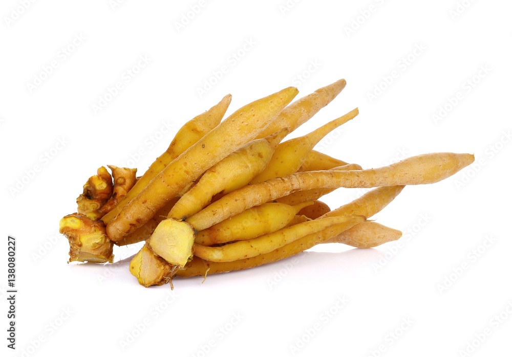 Fingerroot, Kaempfer, Boesenbergia on white background Stock Photo ...