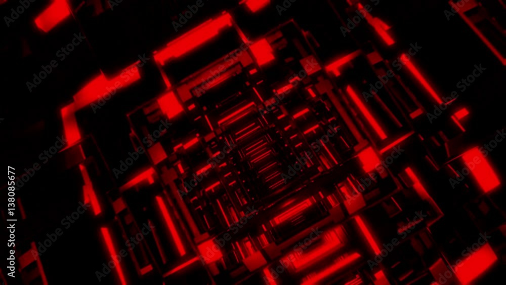 Spiral Tunnel Grid Loop - perfectly looped animation of futuristic ...