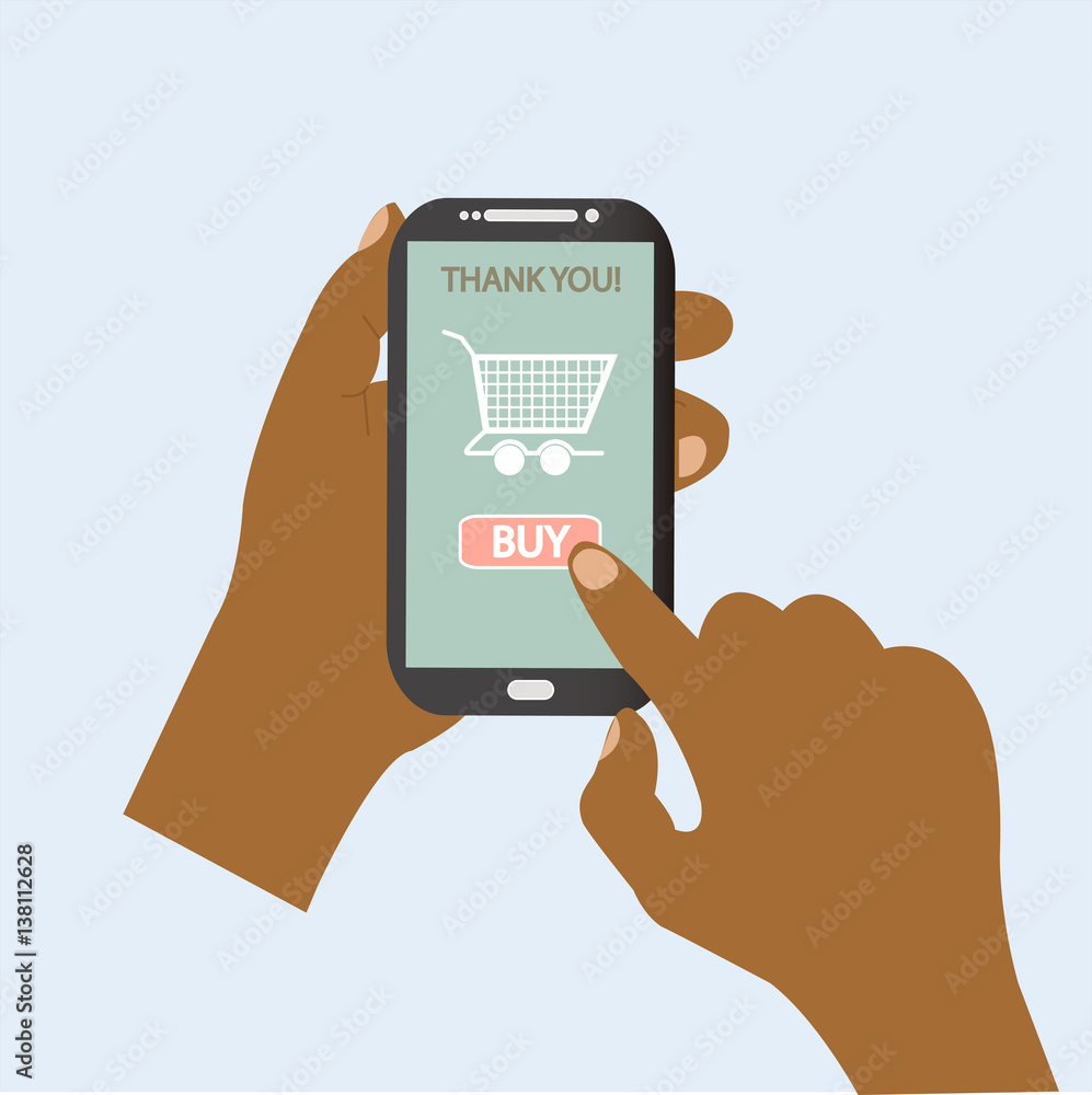 MOBILE PHONE BUY Stock Vector | Adobe Stock