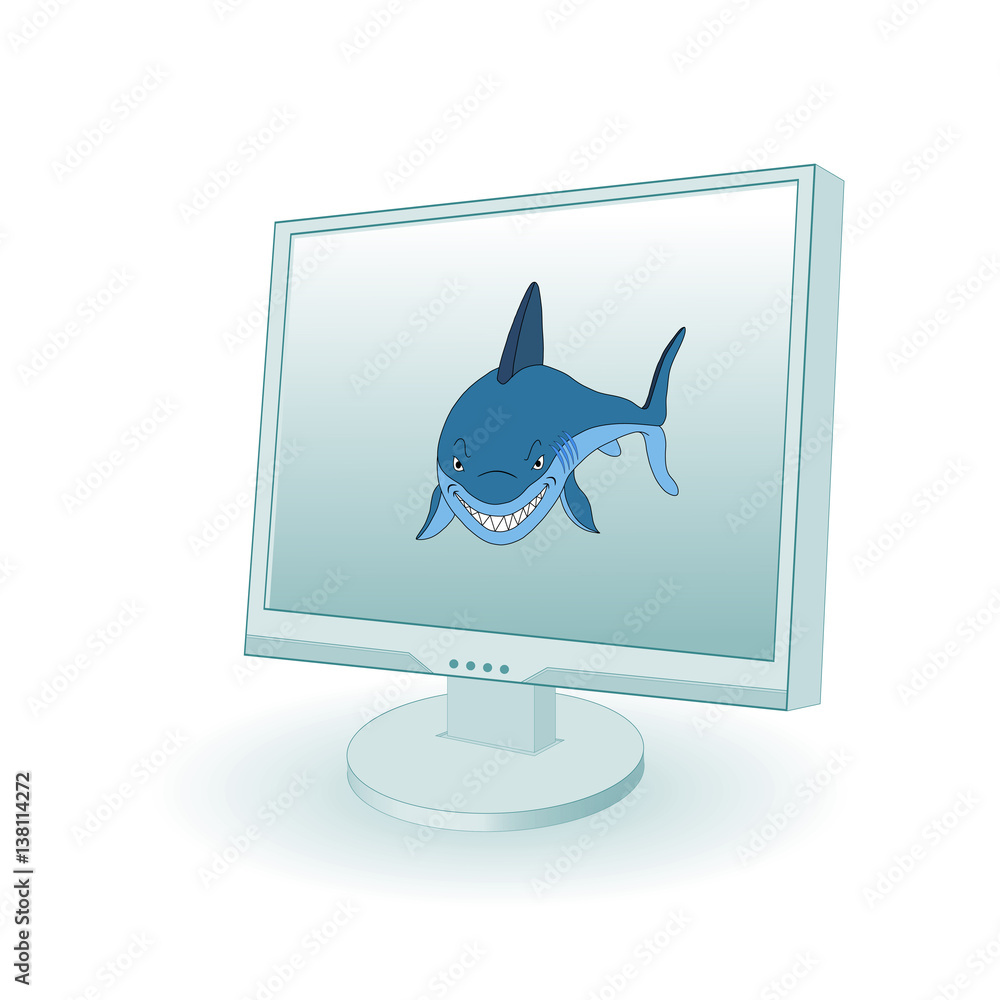 Abstract monitor. 3D monitor. vector monitor. Stock-Vektorgrafik ...