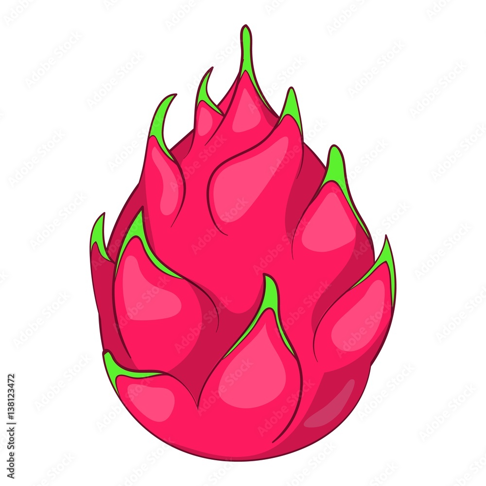 Dragon fruit icon, cartoon style Stock Vector | Adobe Stock