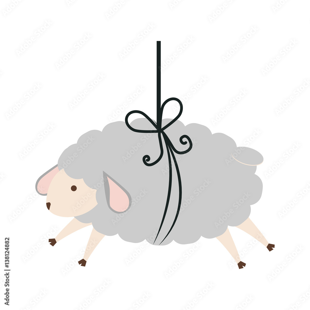 Sheep sleeping cartoon icon vector illustration graphic design Stock ...