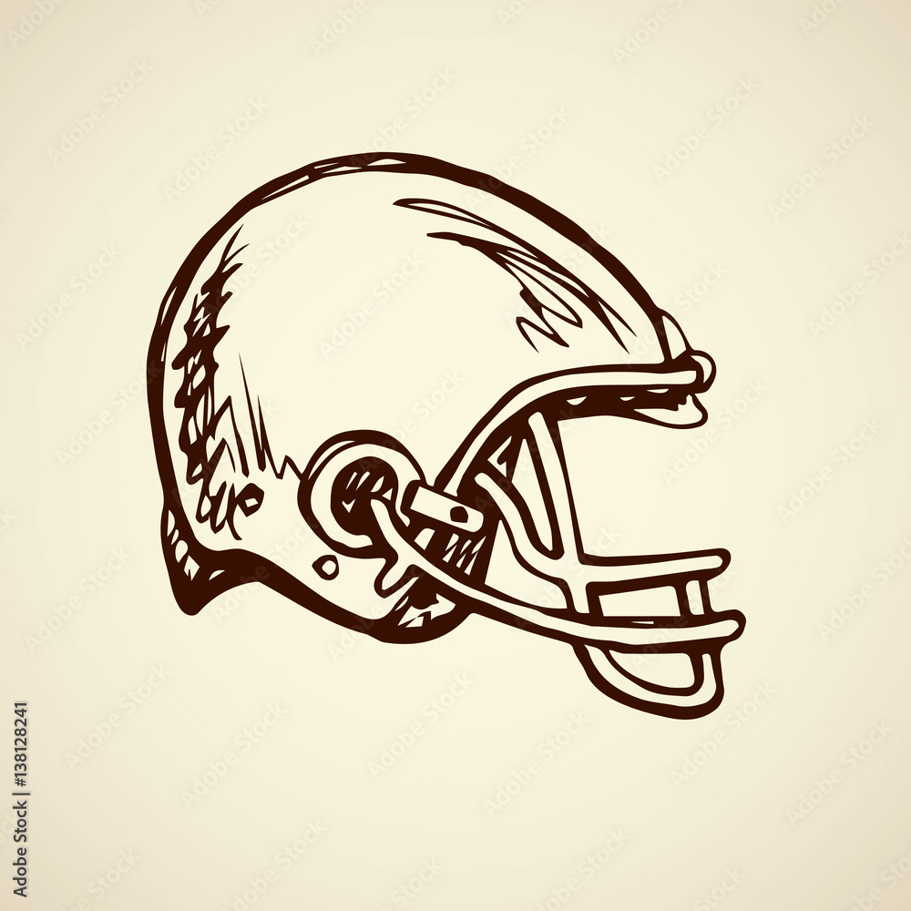 Vector drawing. Sport helmet Stock Vector | Adobe Stock