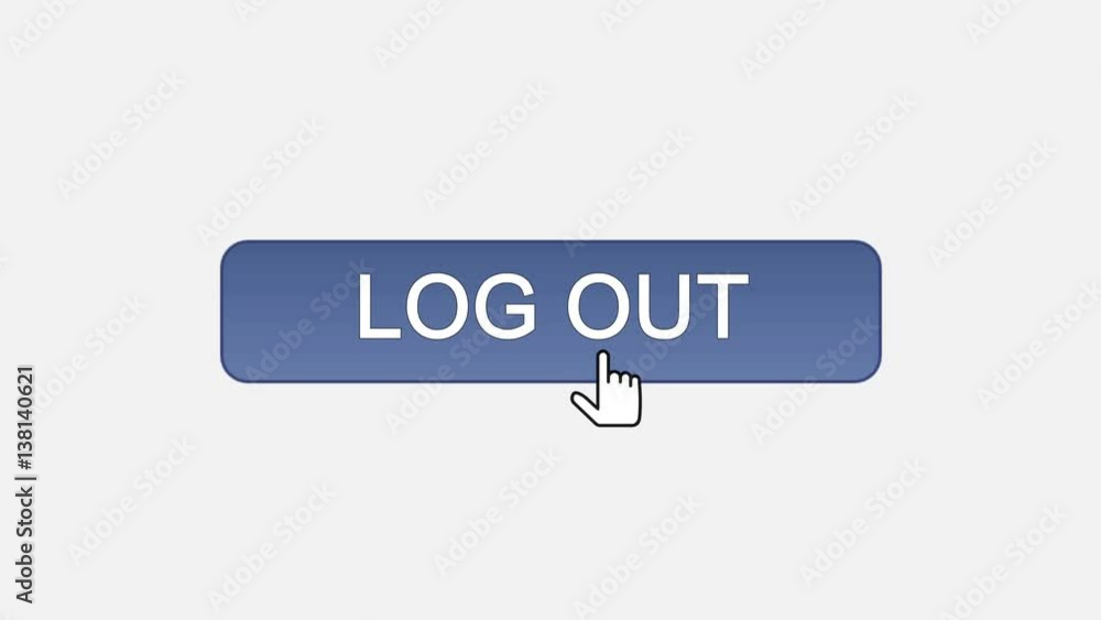 Log out web interface button clicked with mouse cursor, different color choice vídeo de Stock ...