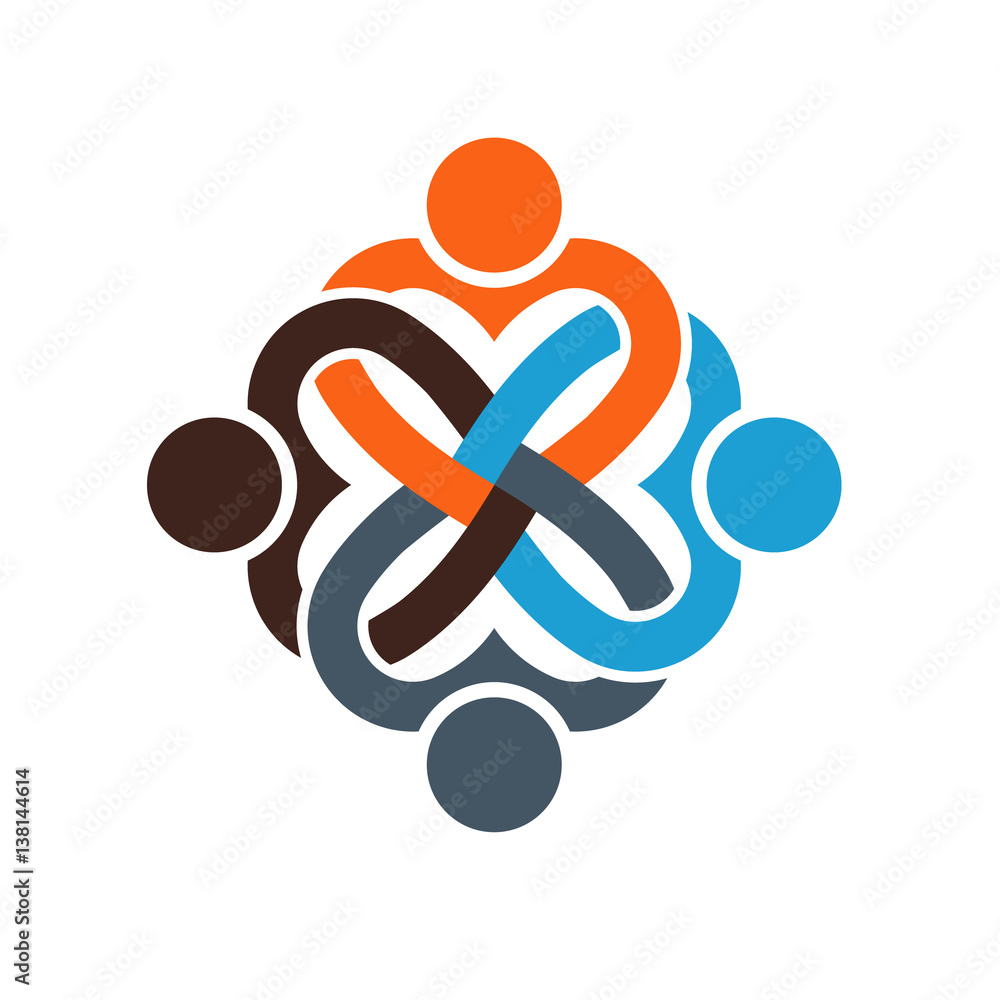 People Group Teamwork Logo. Vector graphic design illustration Stock ...