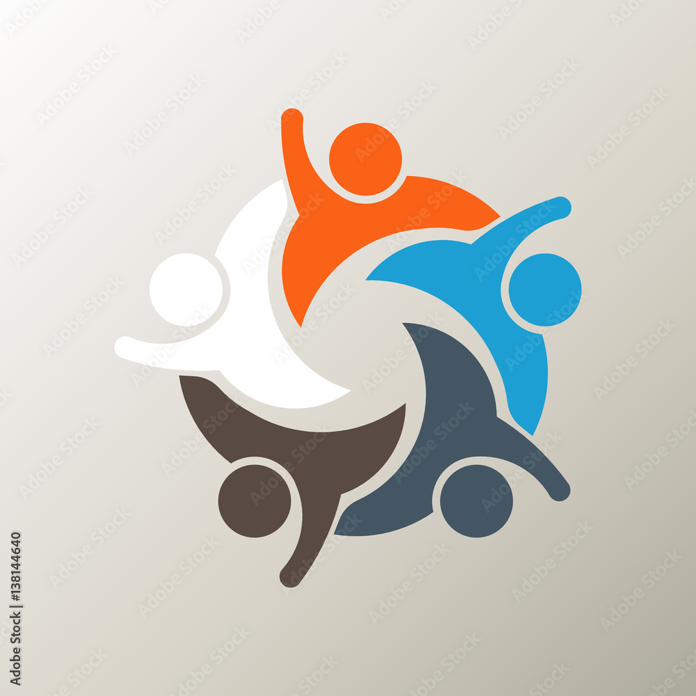 People Group Teamwork Logo. Vector graphic design illustration Stock ...
