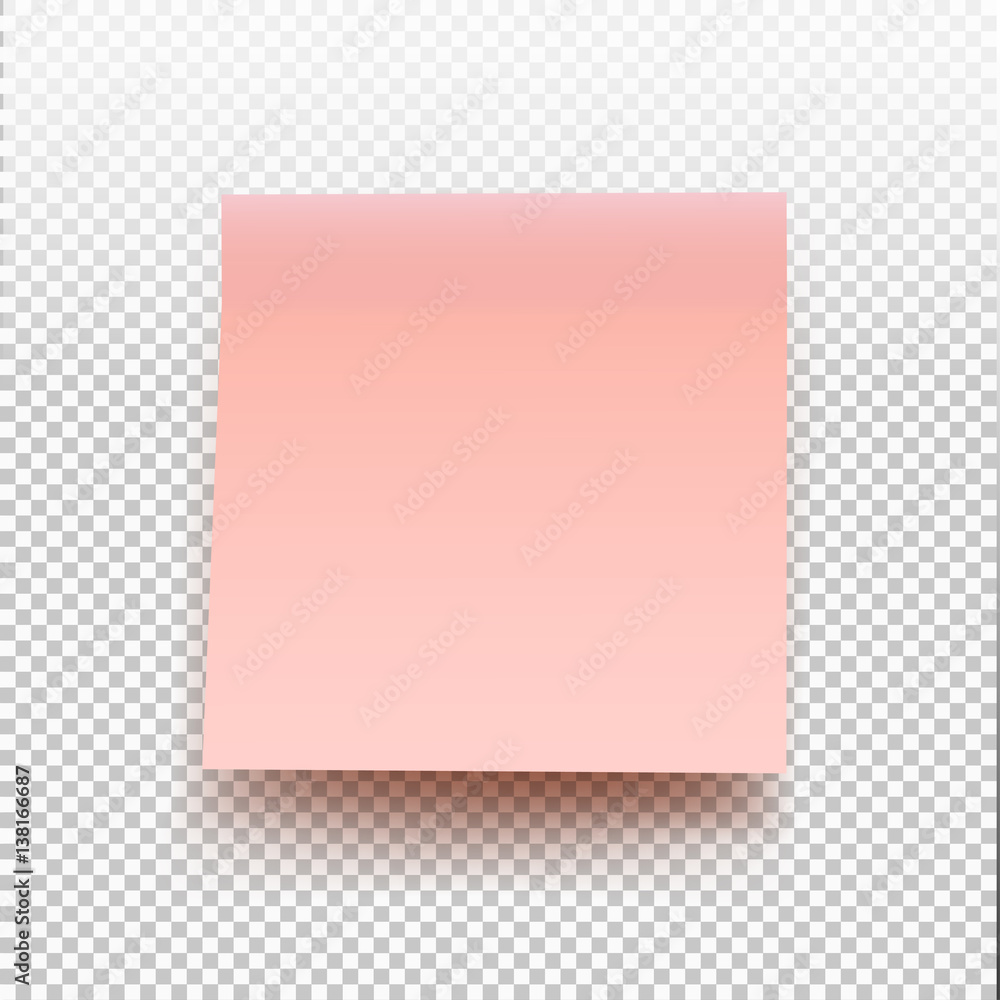 Pink Sticky Note Transparent Background