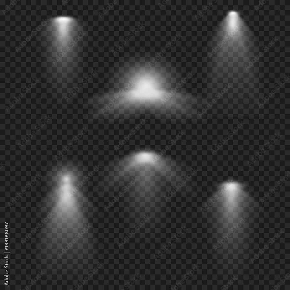 Realistic light effect. Ies lights from projector. Artificial and ...