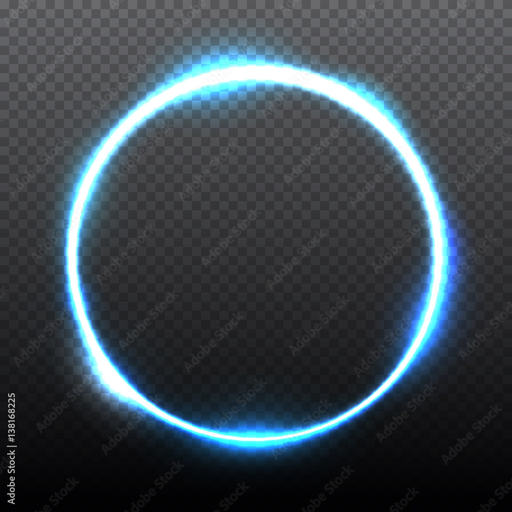 Round shining circle frame isolated on transparent background ...