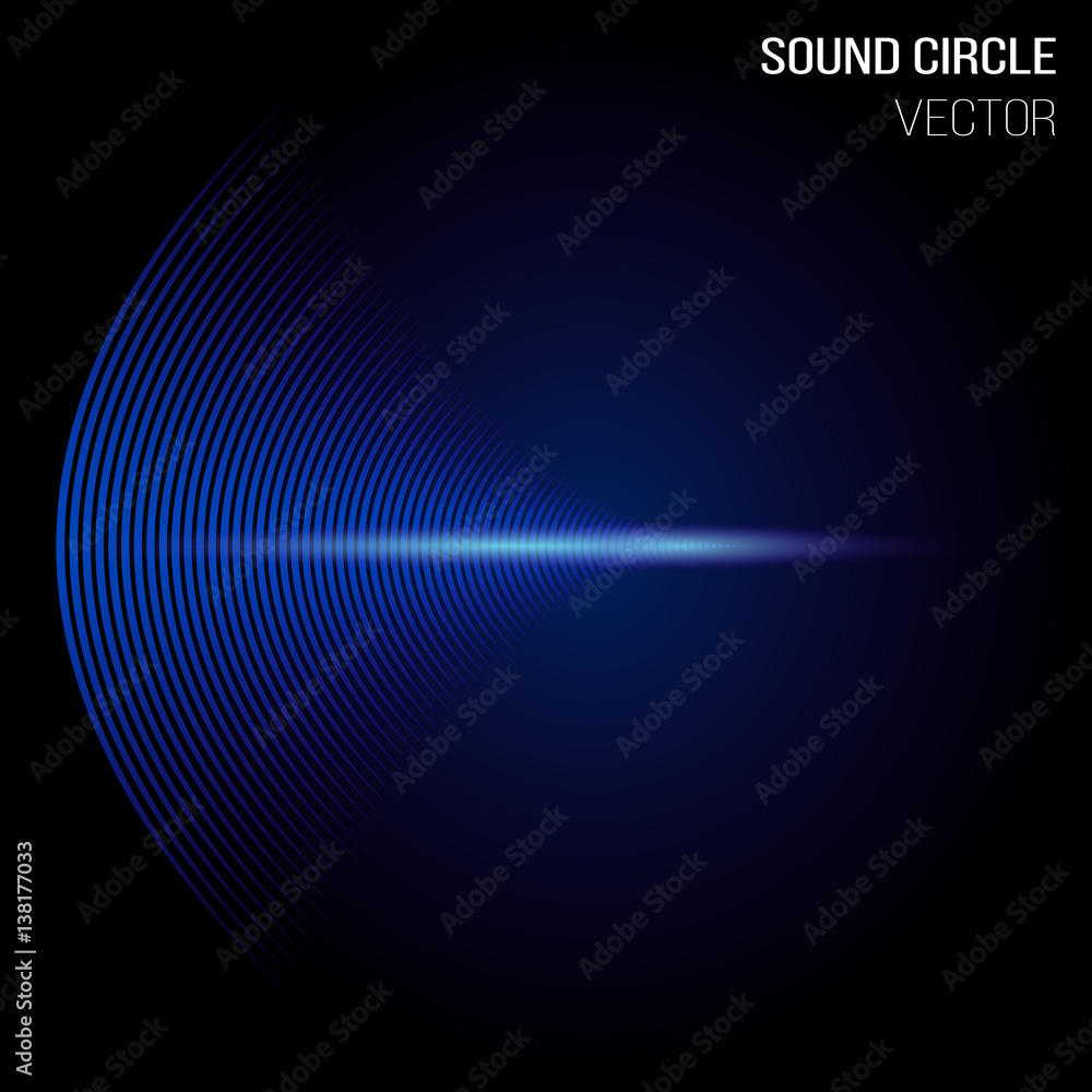 Abstract technology background. Sound wave. Vector blue lines eq Stock ...
