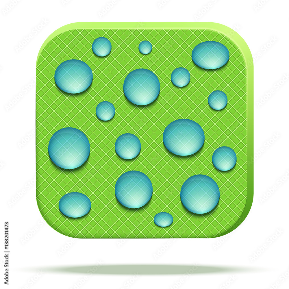 Icons of waterproof material. Reticulate fabric rip stop. Technical ...