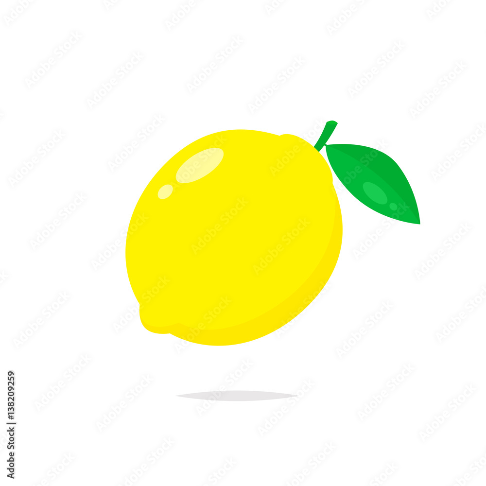 Lemon fruit vector isolated Stock Vector | Adobe Stock