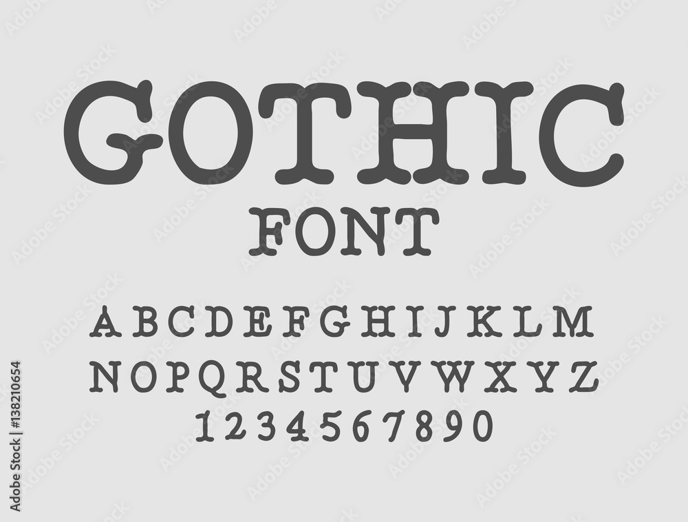 Gothic font. Serif antique. Traditional ancient manuscripts alphabet ...