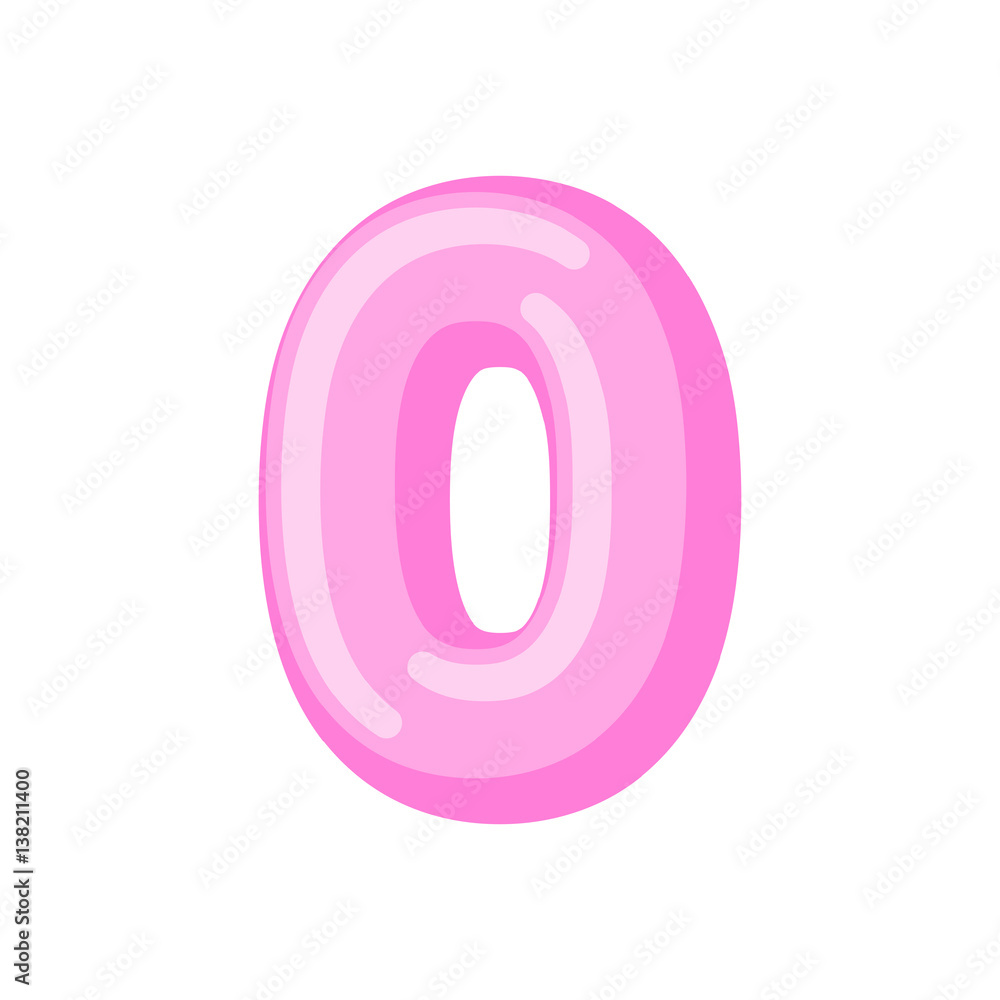 Number 0 candy font. Caramel alphabet zero. lollipop lettering. Sweet ...