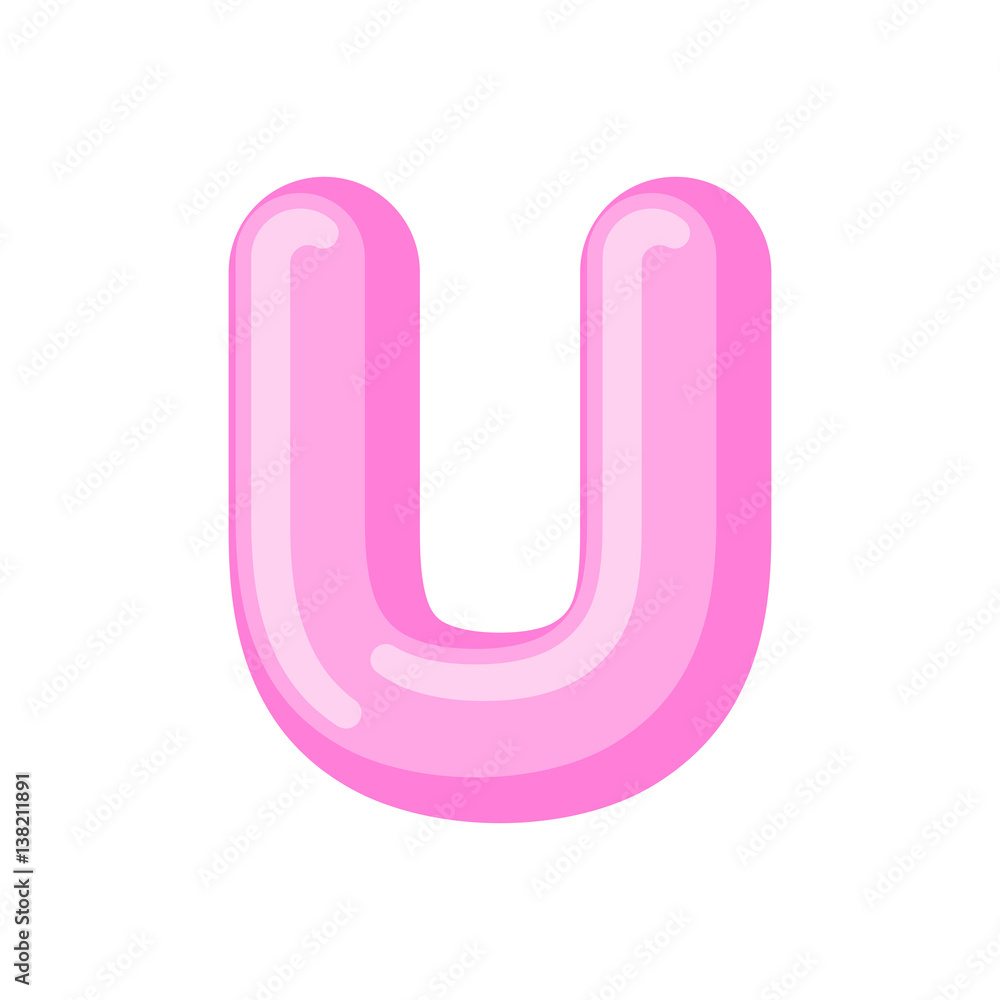 Letter U candy font. Caramel alphabet. lollipop lettering. Sweet ABC ...