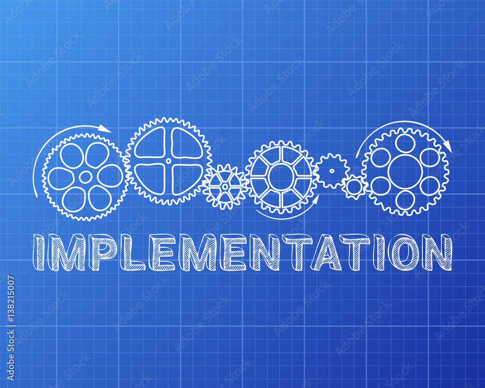 Implementation Blueprint Stock Vector | Adobe Stock