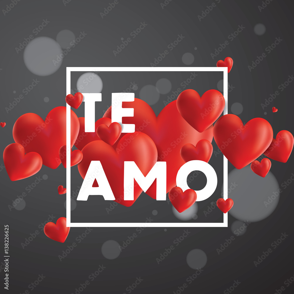 Te Amo Vector Background Stock Vector | Adobe Stock