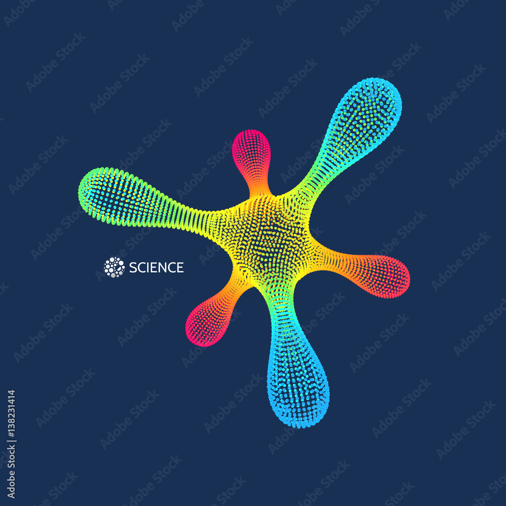 Molecule Graphic Design Connection Structure For Science Stock