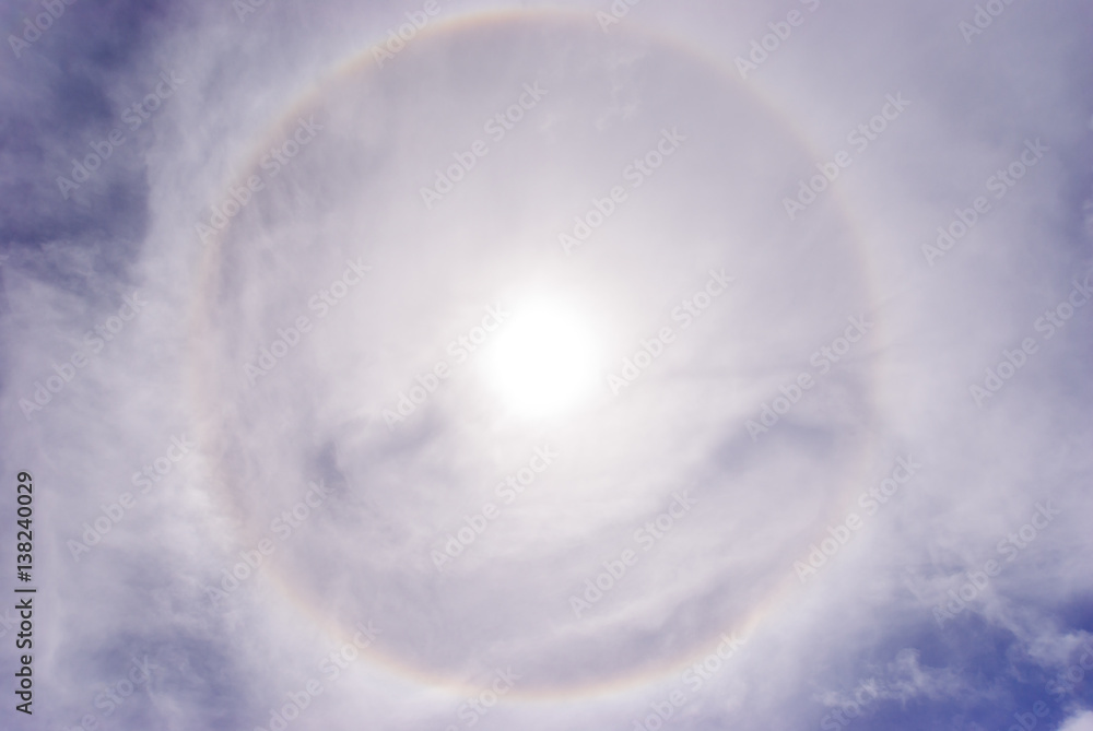 Sun halo phenomenon Stock Photo | Adobe Stock