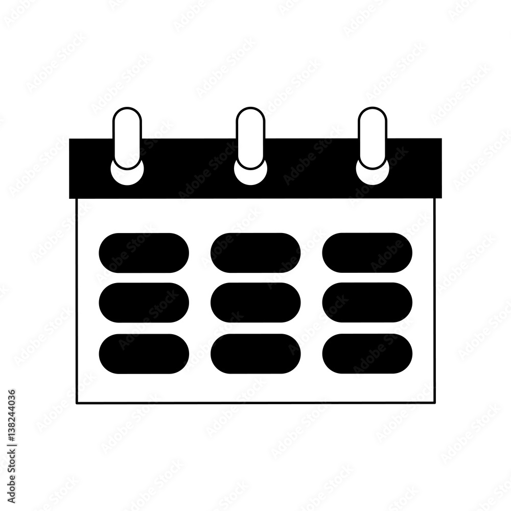 calendar icon image pictogram vector illustration design Stock Vector ...