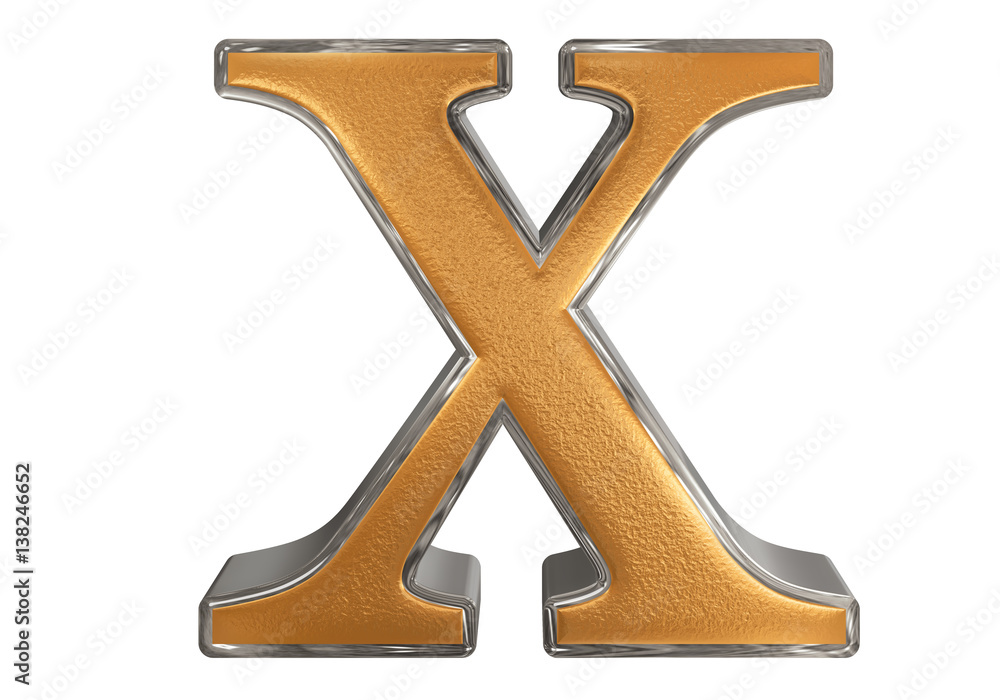 Lowercase letter X, isolated on white, with clipping path, 3D ...