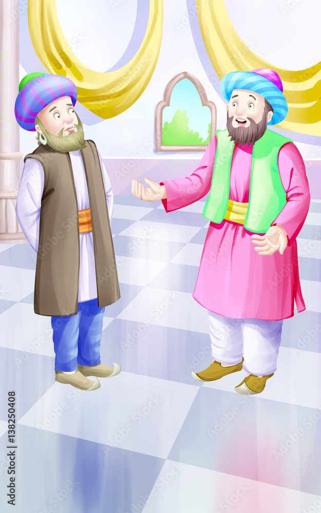 Mullah sells a turban Stock-Illustration | Adobe Stock