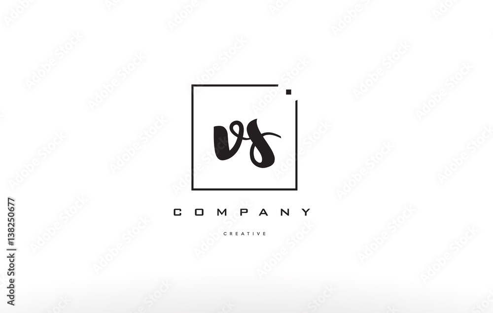 vs v s hand writing letter company logo icon design Stock Vector ...