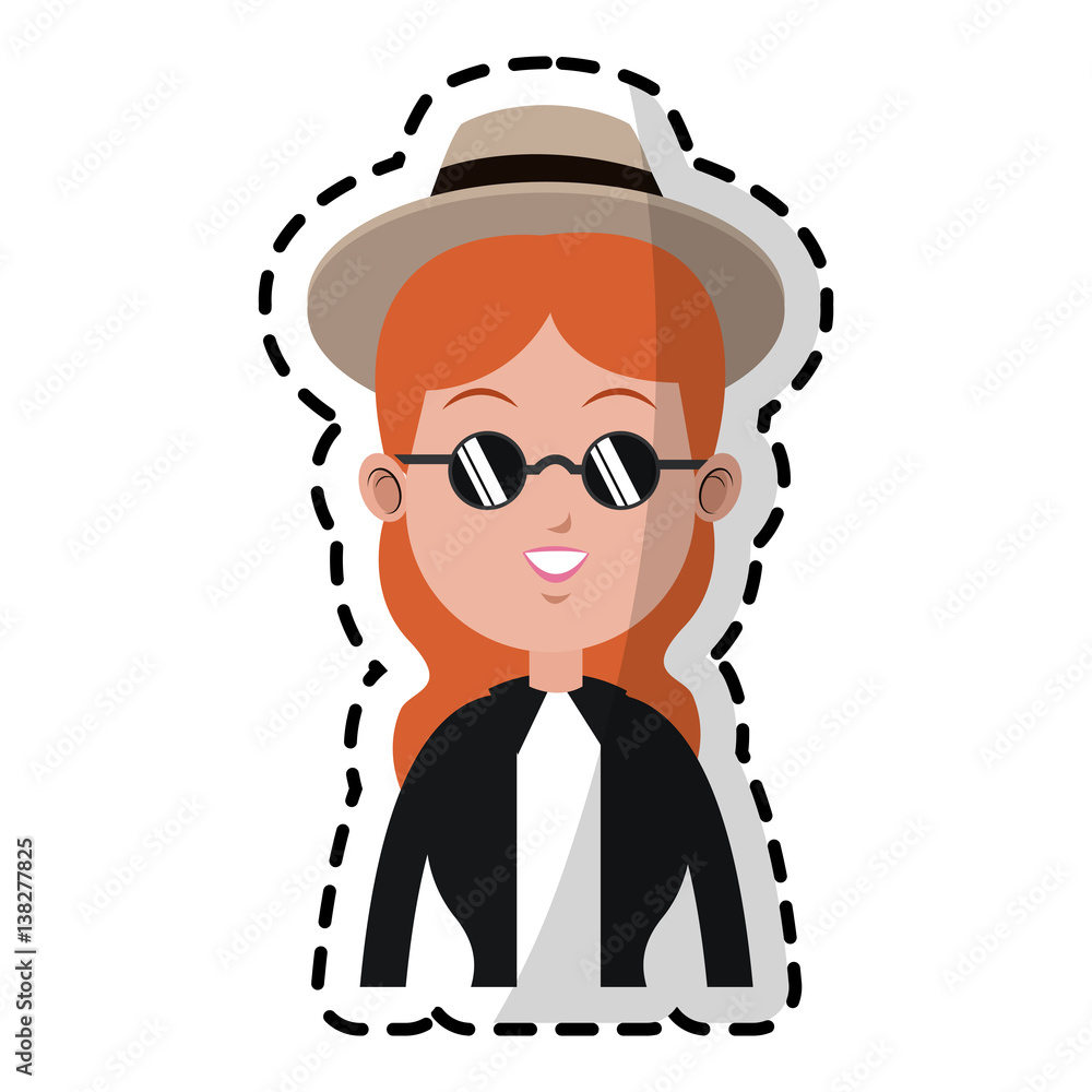 red hair woman icon image vector illustration design Stock Vector ...