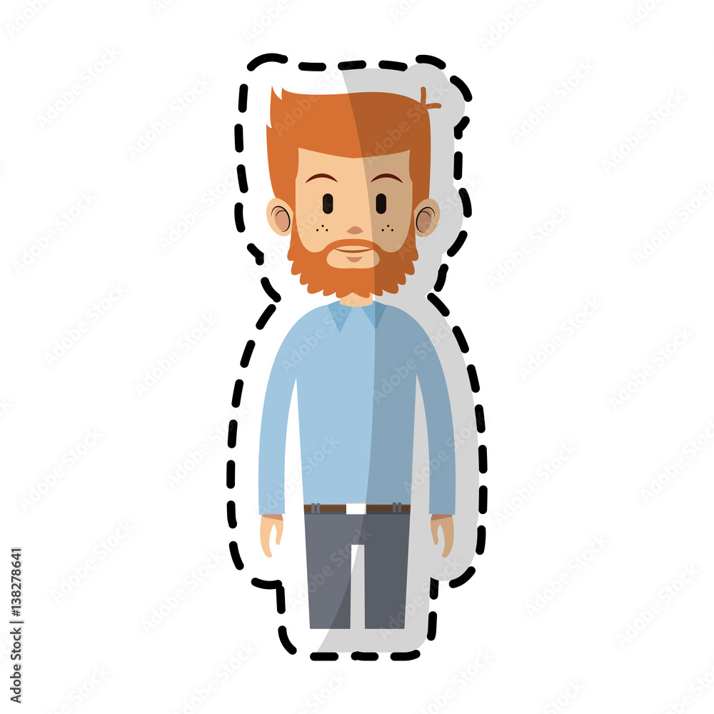 red hair man icon image vector illustration design Stock Vector | Adobe ...