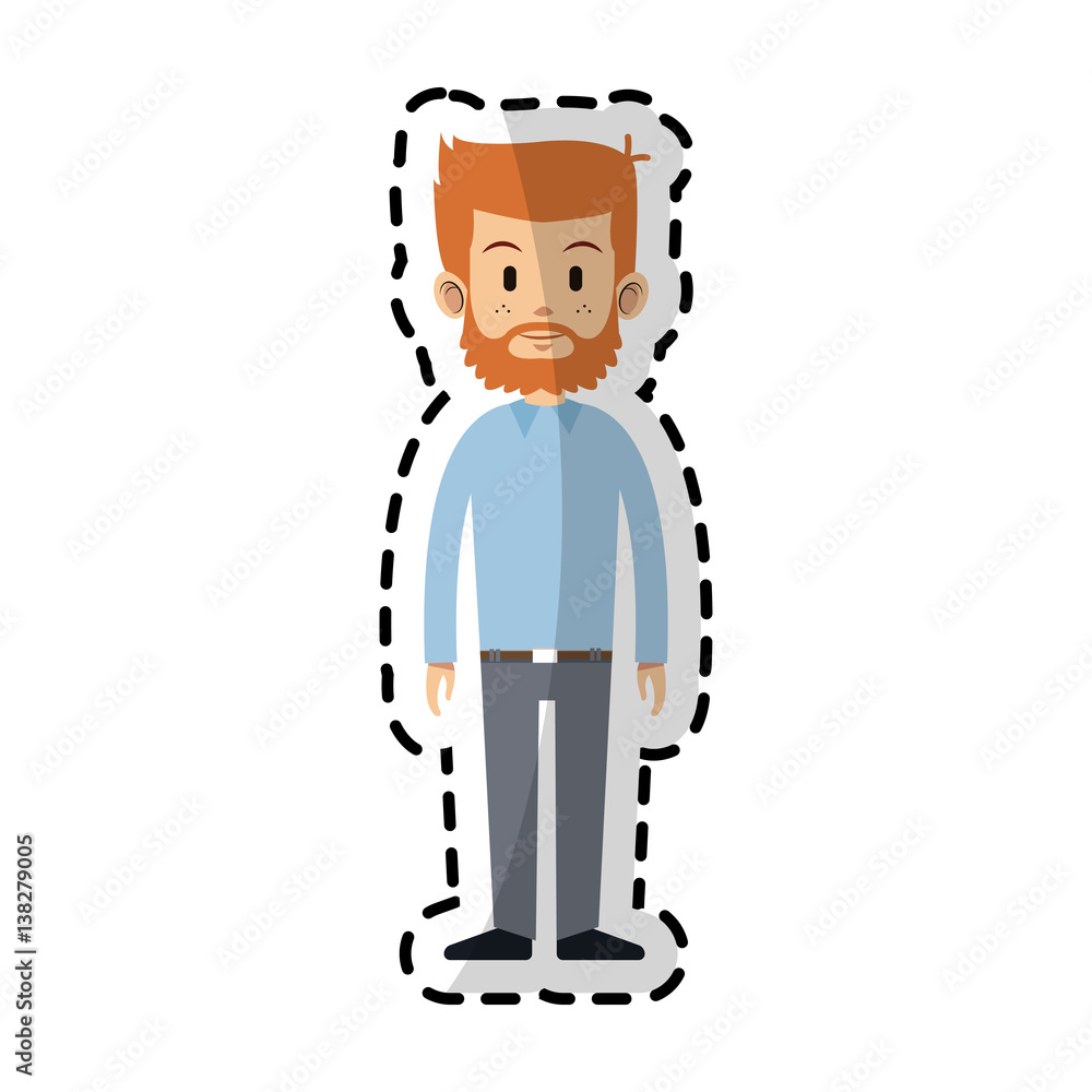 red hair man icon image vector illustration design Stock Vector | Adobe ...