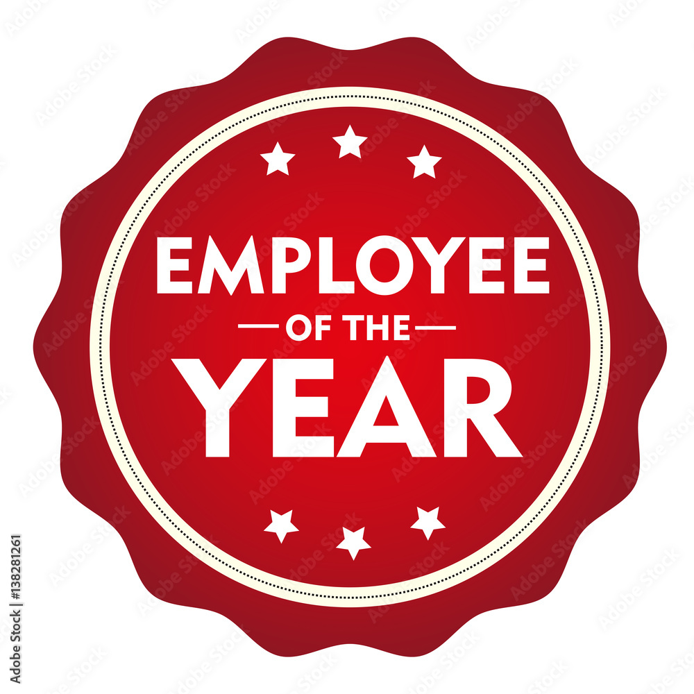 Employee of the year stamp.Sign.Seal.Logo Stock Vector | Adobe Stock