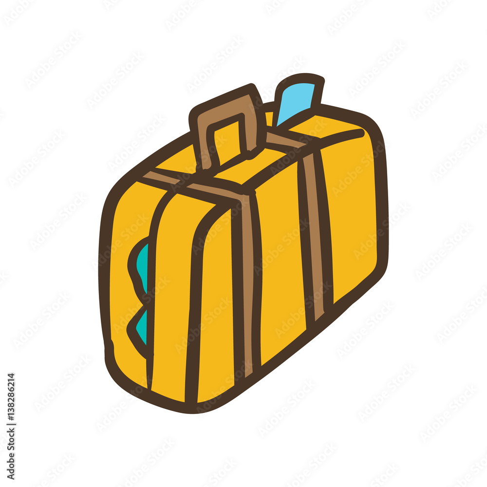 Cartoon Baggage or Luggage Briefcase Stock Vector | Adobe Stock