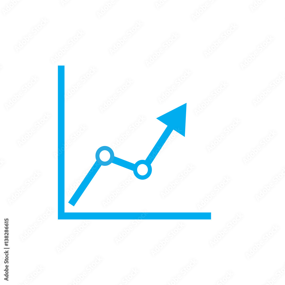 chart icon on white background. chart sign. Stock Vector | Adobe Stock
