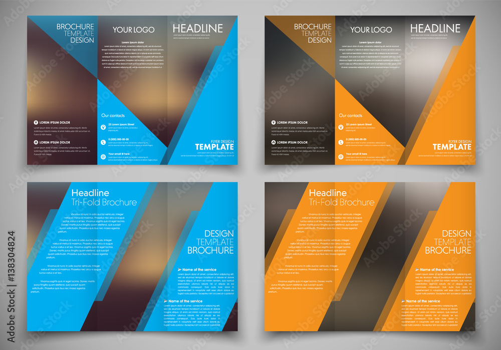 brochure design with blurred background and color elements. Stock ...