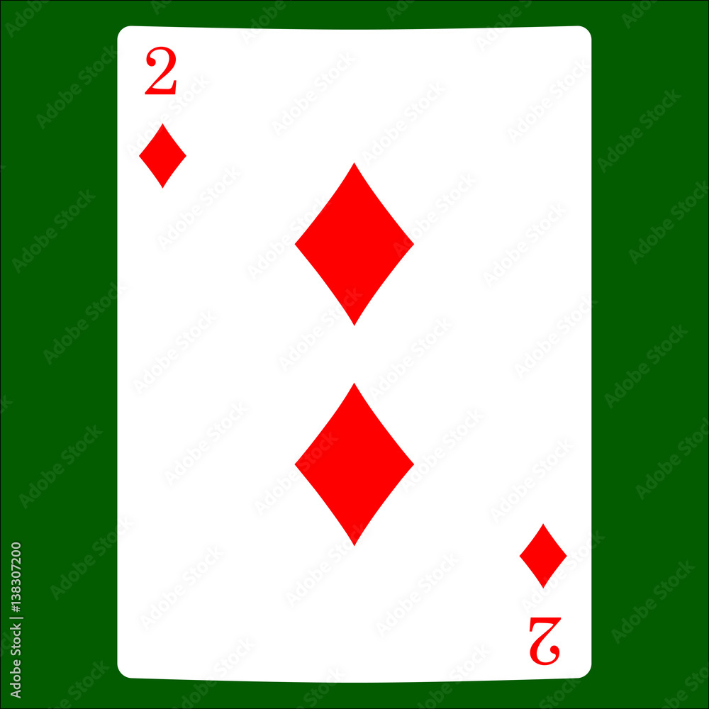 Two diamonds. Card suit icon vector, playing cards symbols vector Stock ...