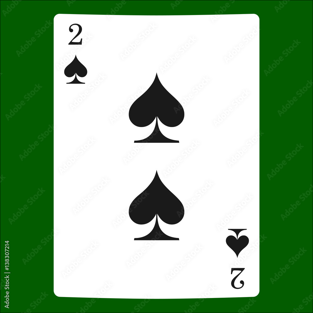 Two spades. Card suit icon vector, playing cards symbols vector Stock ...