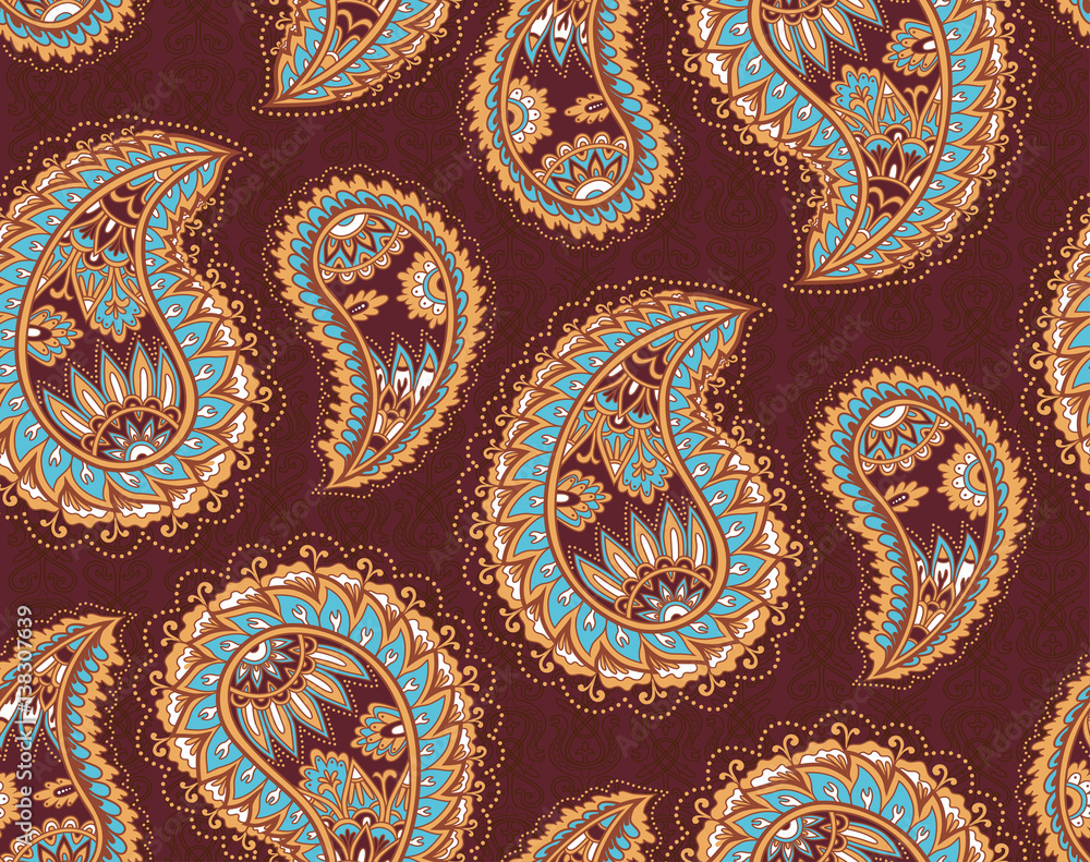 Light Brown Paisley Background