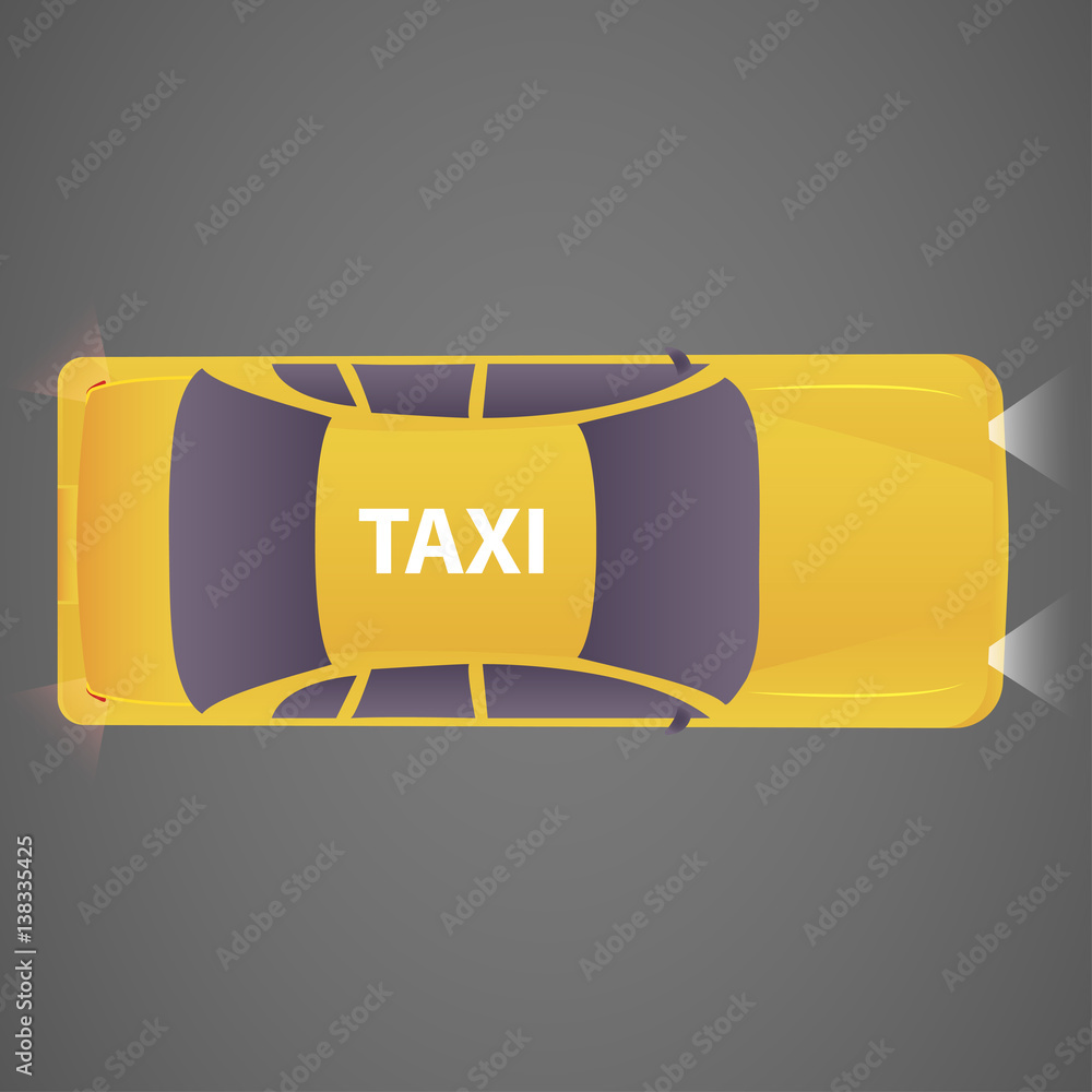 Taxi on road. City service transport icon. Car taxi. Taxi web ...