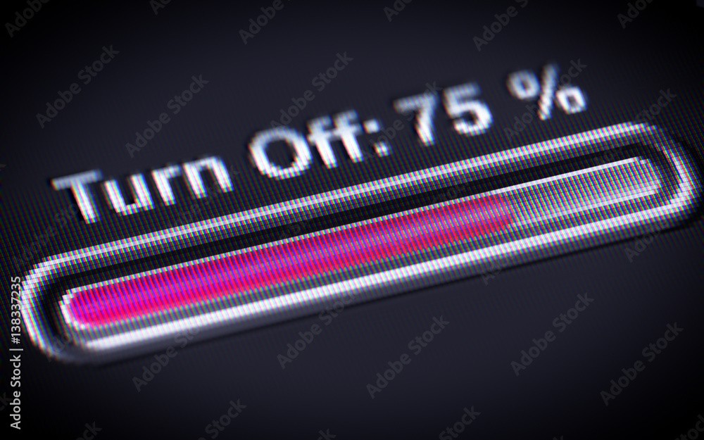 Process of Turning Off on the screen. Stock-Foto | Adobe Stock