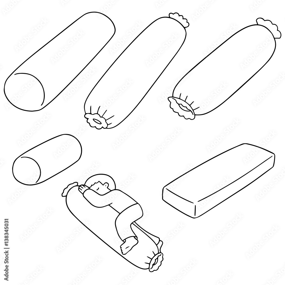vector set of bolster Stock Vector | Adobe Stock