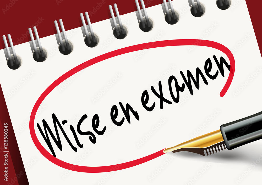 Mise en Examen - justice - arrestation - fraude Stock Vector | Adobe Stock