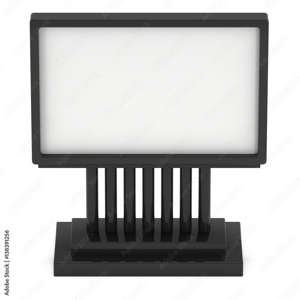 LCD Screen Stand. Blank Trade Show Booth. 3d render of lcd screen ...