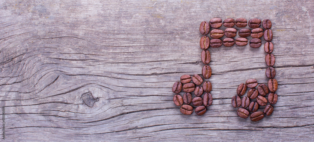 Music note of coffee beans foto de Stock | Adobe Stock