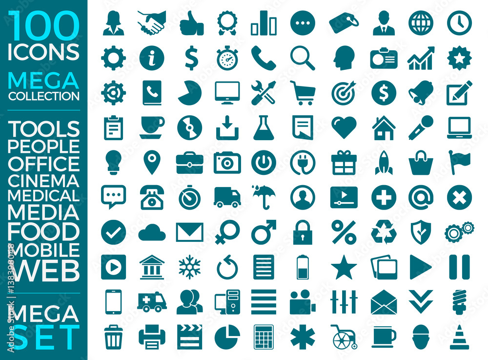 Set Of Icons, Quality Icon Collection Vector Design Eps 10 Stock Vector ...