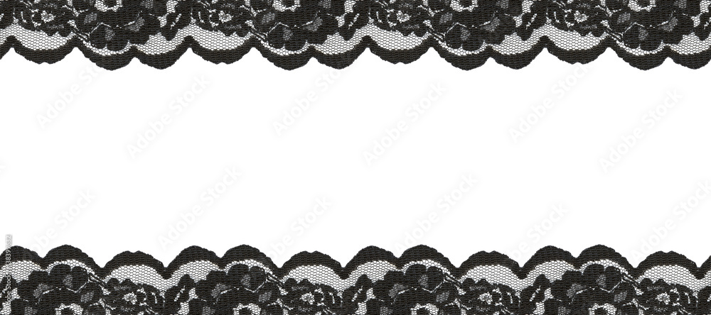 Black lace borders Stock Photo | Adobe Stock