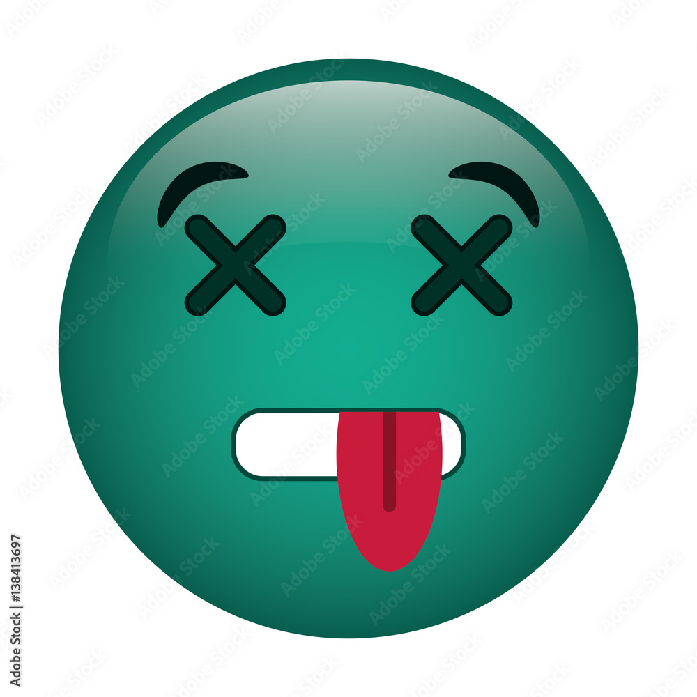 dead emoticon funny icon vector illustration eps 10 Stock Vector ...